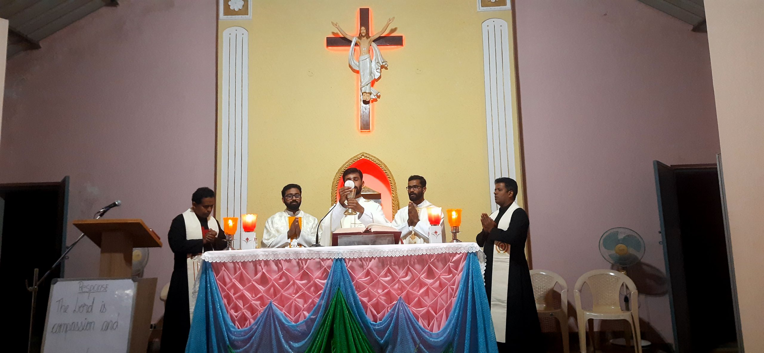 First Holy Mass Celebrated - Snehagram